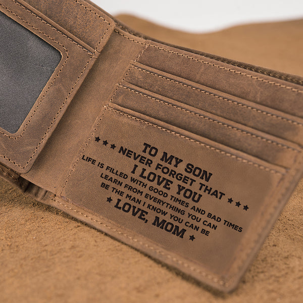 Personalized Wallet For Son, Mom To Son Wallet, Never Forget W17 ...